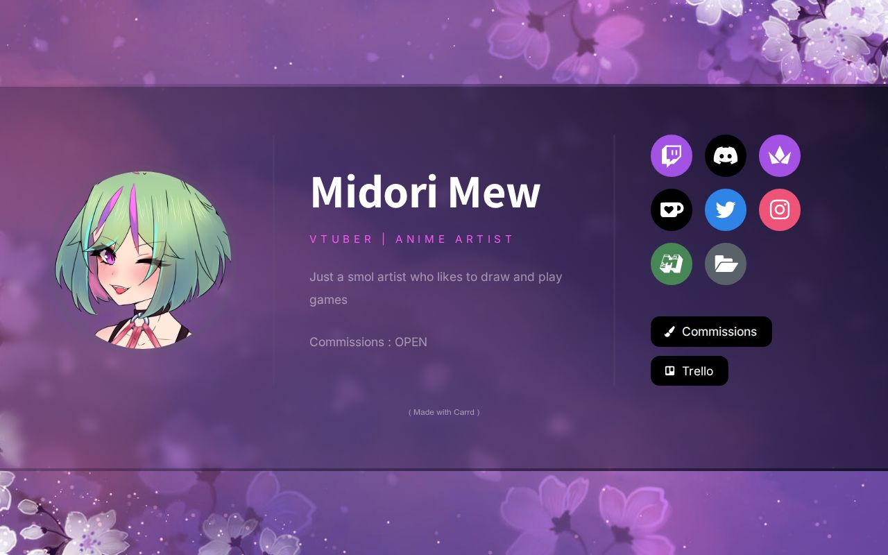 Midori Mew carrd